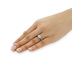 Sterling Silver Wedding Ring 1.9ct Round CZ Solitaire Engagement Ring (Size 5 to 9), 8