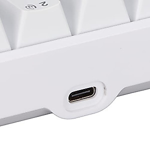 Zyyini Mechanical Keyboard, 61 Key Mechanical Gaming Keyboard with RGB Backlit Computer Keyboard, 3 Mode Connection, for Windows/for HarmonyOS/for Android/for iOS(Red Shaft)