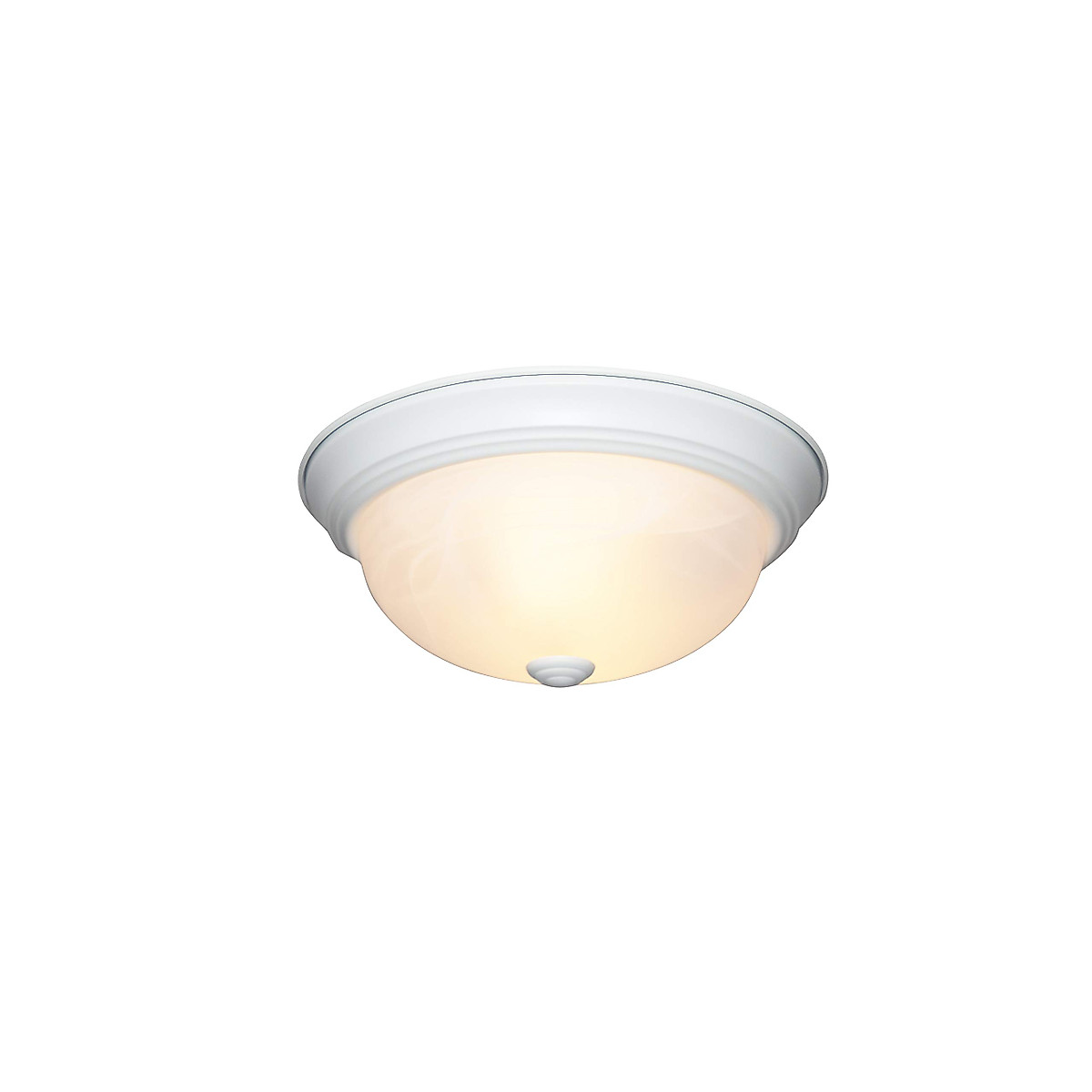 Designers Fountain 11 in 2-Light Flush Mount Ceiling Light, White, 1257S-WH-AL