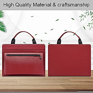 Protective Case + Portable Bag for 13.3" Dell Inspiron 13 2-in-1 7373/Inspiron 13 7380 7370 & ASUS ZenBook S UX391UA/Asus Q325UA/Zenbook Flip S UX370UA & HP Pavilion 13-anXXXX [Not fit ASUS UX392],Red