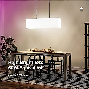 Smart Light Bulbs, White Light 2700k-6500k 600LM - 6W LED Candelabra Bulb E12 Base - 60W Equivalent - WiFi Light Bulb - B11 RGB Color Changing Bulb, Compatible with Alexa Google Assistant, 3 Pack