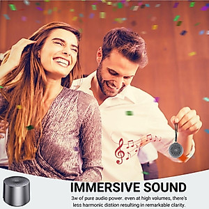 Mini Bluetooth Speaker, Built-in Mic, Hands Free Call, 6 Hours Playtime Wireless Small Speakers, Small but Loud Sound for Android iOS Phones (Stone)