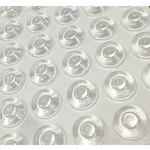Pack of 100 Sound Dampening Cabinet Door Bumpers - Clear Soft Close Self Adhesive Rubber Pads - Transparent Rubber Feet for Drawers, Cupboards