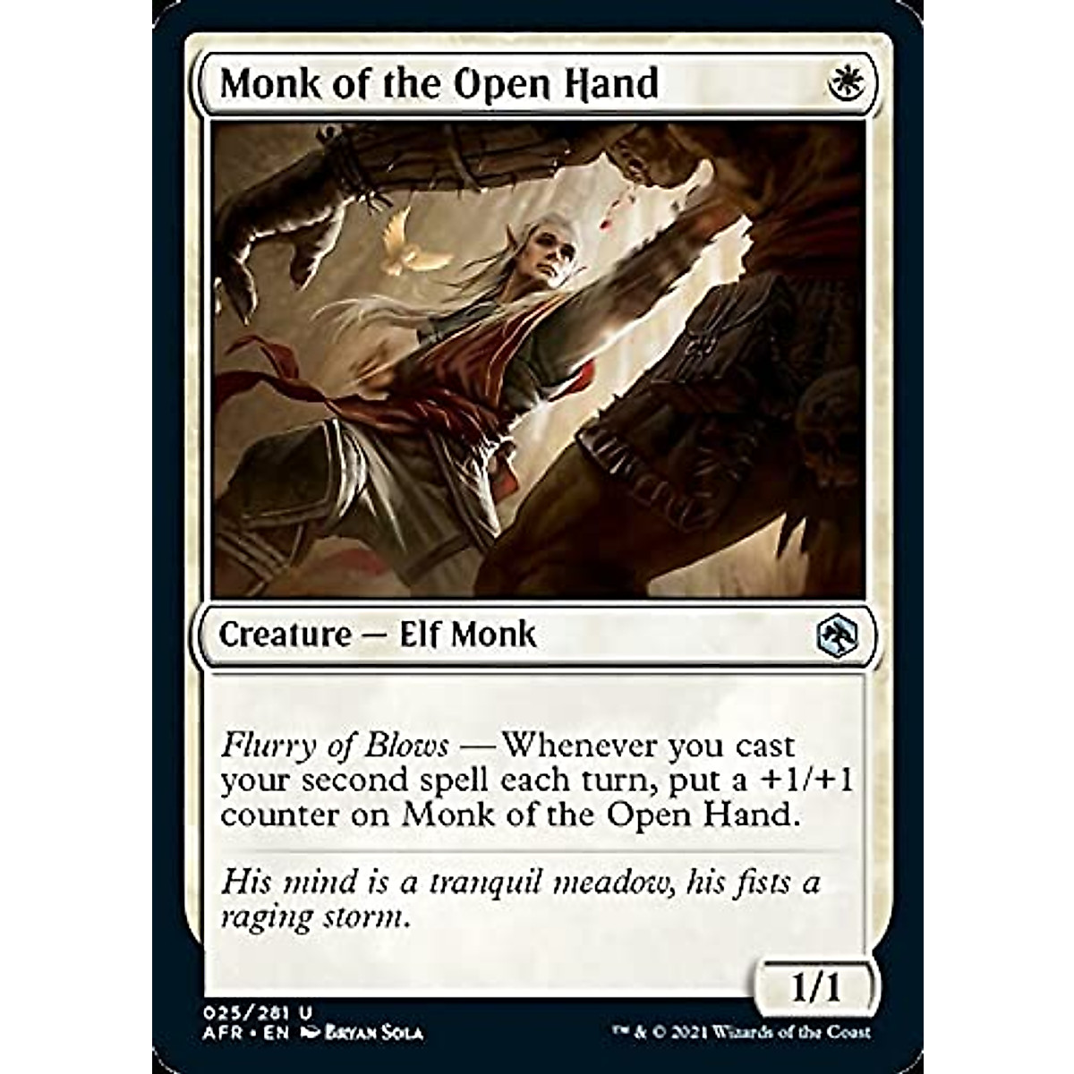 Magic: the Gathering - Monk of The Open Hand (025) - Foil - Adventures in The Forgotten Realms