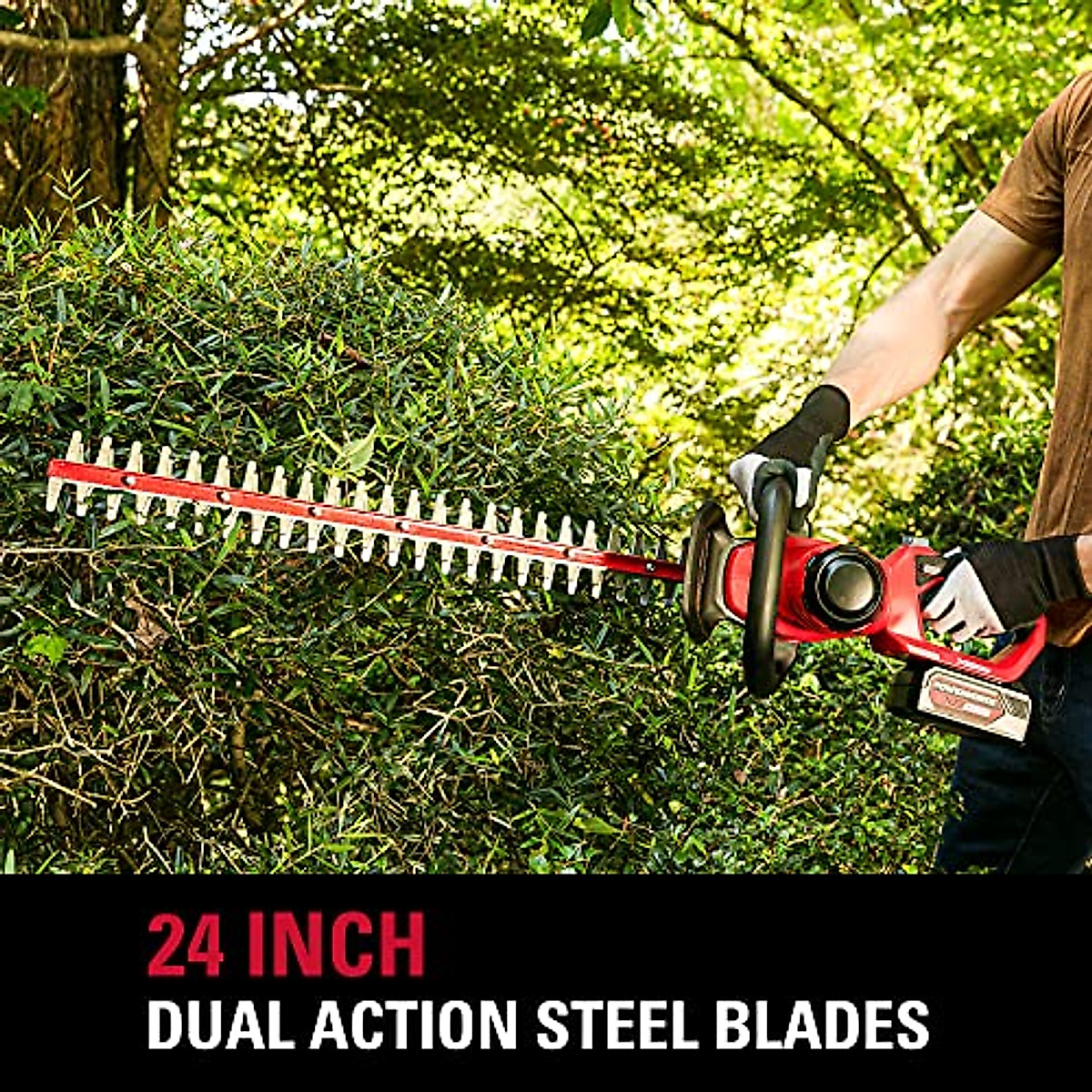 POWERWORKS XB 40V 24-Inch Cordless Hedge Trimmer, 2Ah Battery and Charger