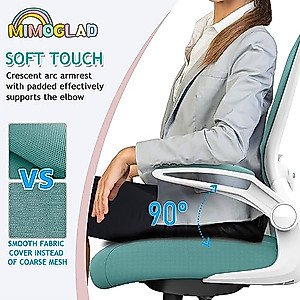 Mimoglad Home Office Chair, High Back Desk Chair, Ergonomic Mesh Computer Chair with Adjustable Lumbar Support and Thickened Seat Cushion (Modern, Tiffany Blue)