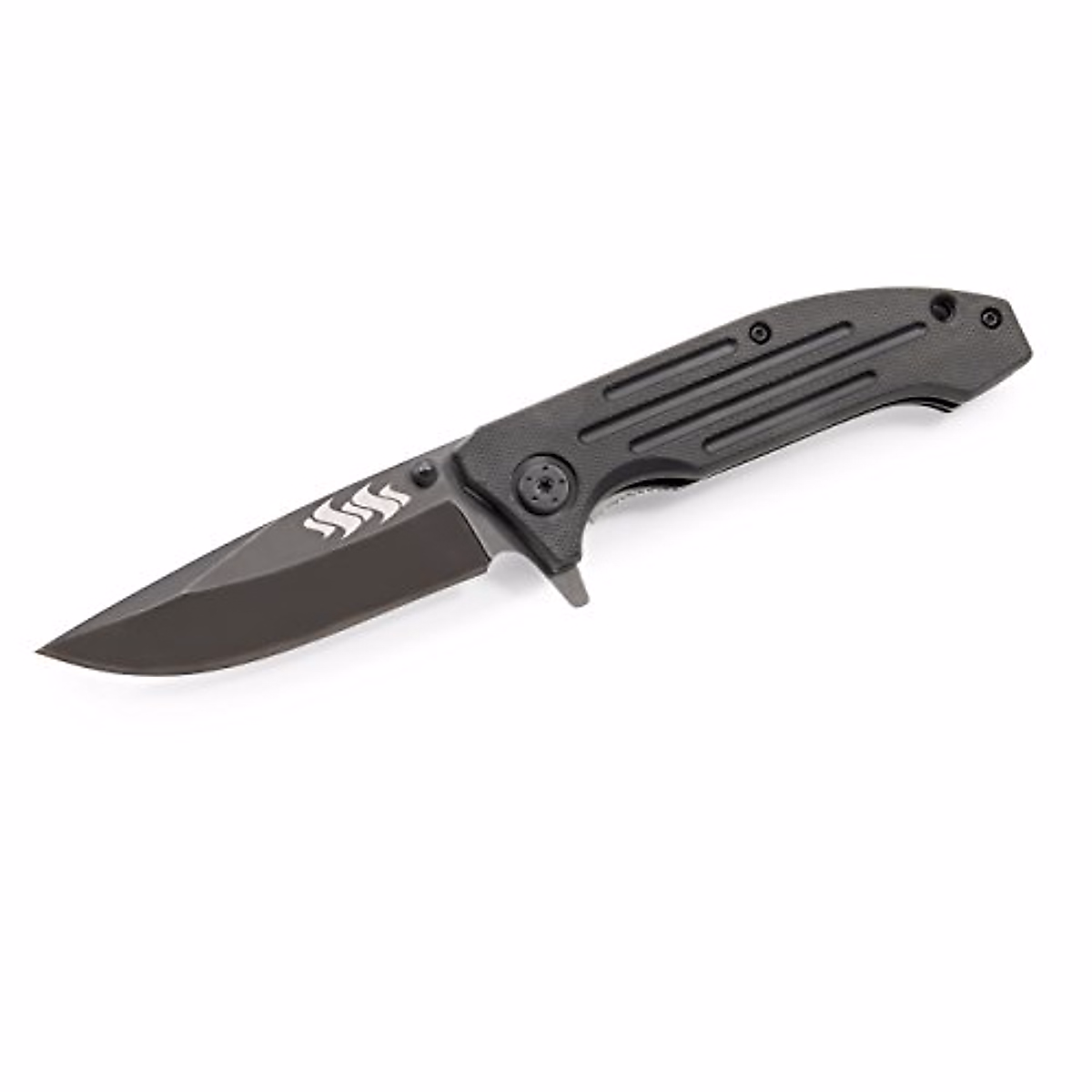 Kuuma 51910 Spring Assisted Knife (Fine Edge,4.5"), Black,One Size