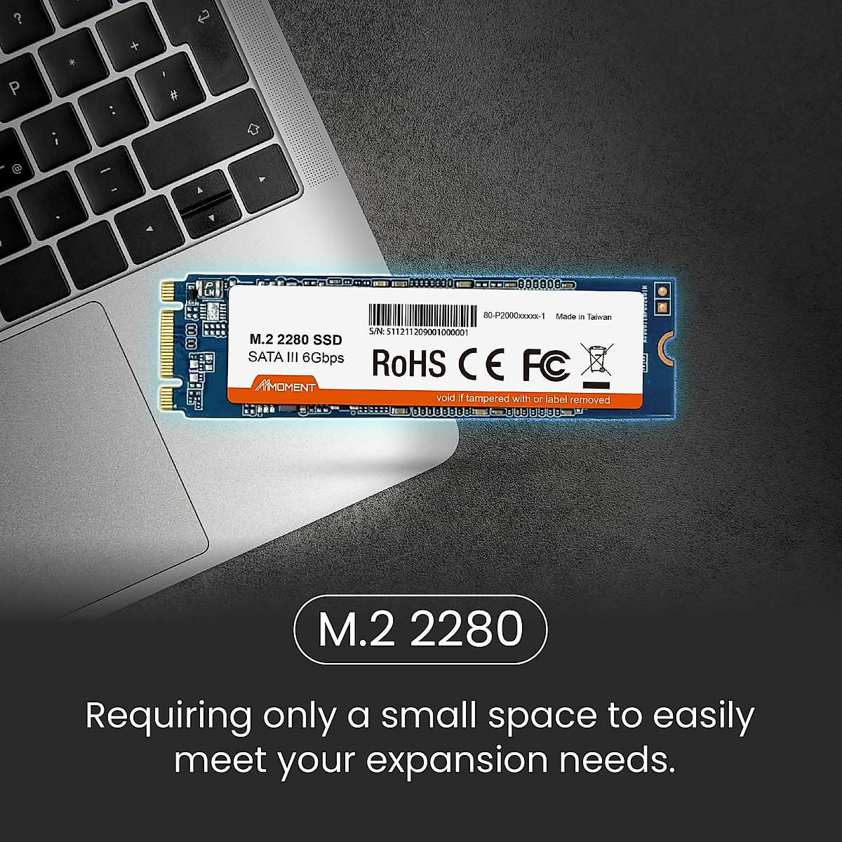 MMOMENT MS23 256GB M.2 2280 SATA III 6Gb/s Internal Solid State Drive SSD (up to 500MB/s)