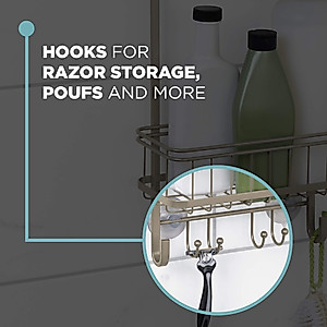 Zenna Home Hanging Over-the-Shower Caddy, Satin Nickel