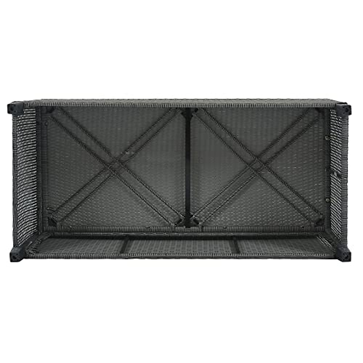 ERYE 6 Pieces Patio Conversation Furniture Sets Outdoor PE Rattan Wicker Sofa & Dining Table Group, 6Pcs All Weather Garden Seating Sectional with Rectangular Table, Armchairs, Loveseats and Corner