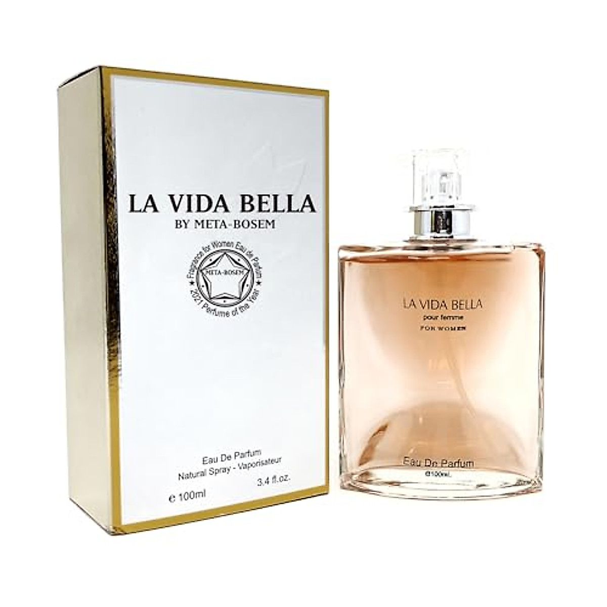 META-BOSEM Mon AMour Bella Passione, Eau de Parfum Spray for Women, Seductive Scent, Daytime and Casual Use, for all Skin Types, a Classic Bottle, 100 Ml / 3.4 Fluid Ounce