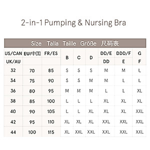 Bravado Designs Hands Free Pumping Bra & Nursing Bra 2-in-1 Seamless for Maternity & Breastfeeding, Black, Large