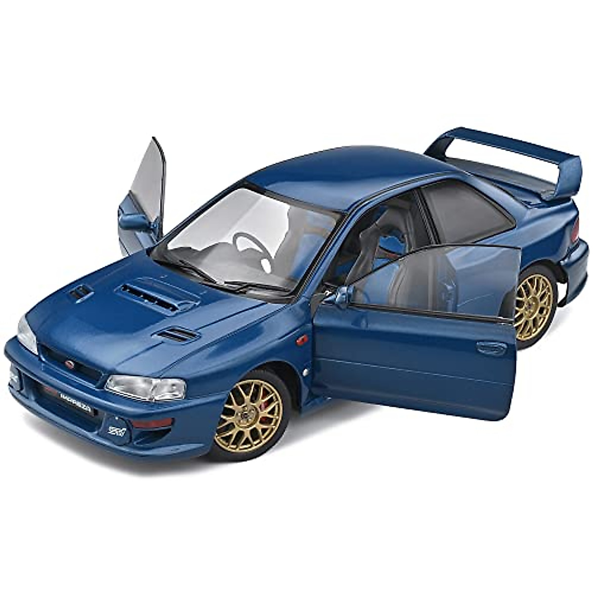 Solido S1807401 1:18 1998 Subaru Impreza 22b-Sonic Blue BMW Collectible Miniature car