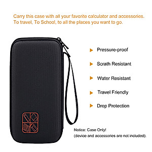 BOVKE Scientific Calculator Carrying Case Replacement for Texas Instruments TI-30X IIS 2-Line Scientific BA II Plus Financial Calculator, Black