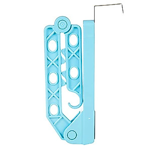 Alipis White Clothing Rack Portable Clothes Rack 6 Home Foldable Poratble Cabinet Over White Blue Door + Drying Rack Holes for Underwear Clothes Dorm Socks Hanger White Clothing Rack