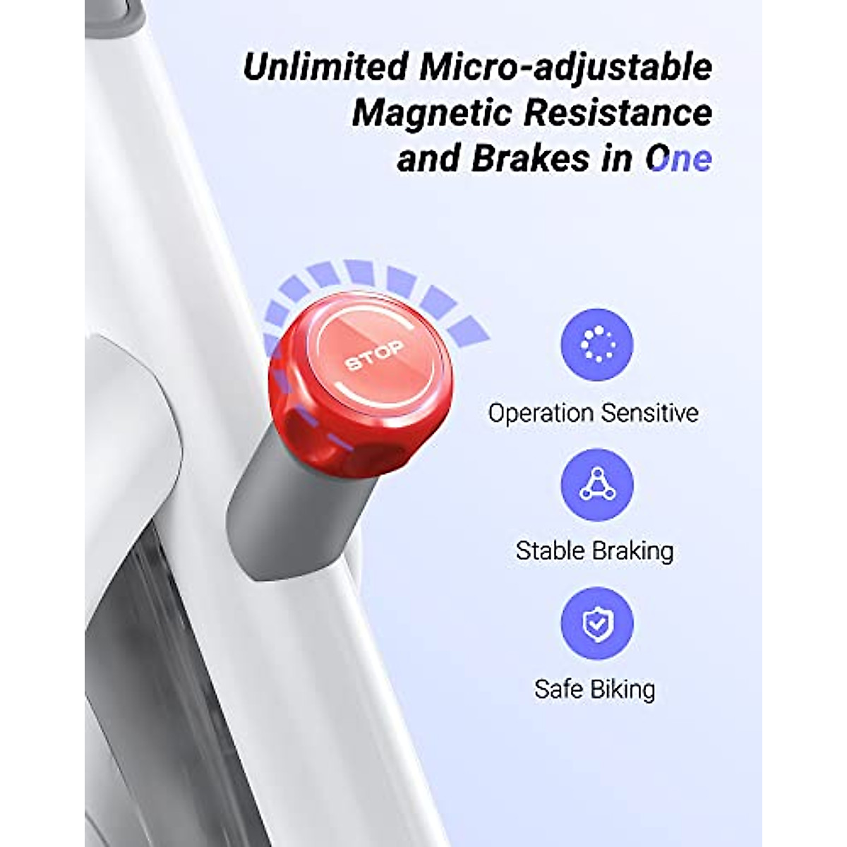 MERACH Exercise Bike, Bluetooth Stationary Bike for Home with Magnetic Resistance, Indoor Cycling Bike with 350lbs Weight Capacity, iPad Holder, TT, White