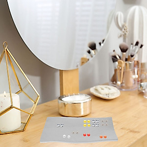 Cabilock 198 Jewelry Sponge Pad Earring Display Sponge Rings Sponge Insert Necklace Display Tray Foam Earring Mat Cosmetic Sponge Trinket Showcase Pads Makeup Pallet Drawer Organizer Travel