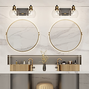 Tipace Clear Glass Globe Lamp Shades Replacement Lampshade for Light Fixture