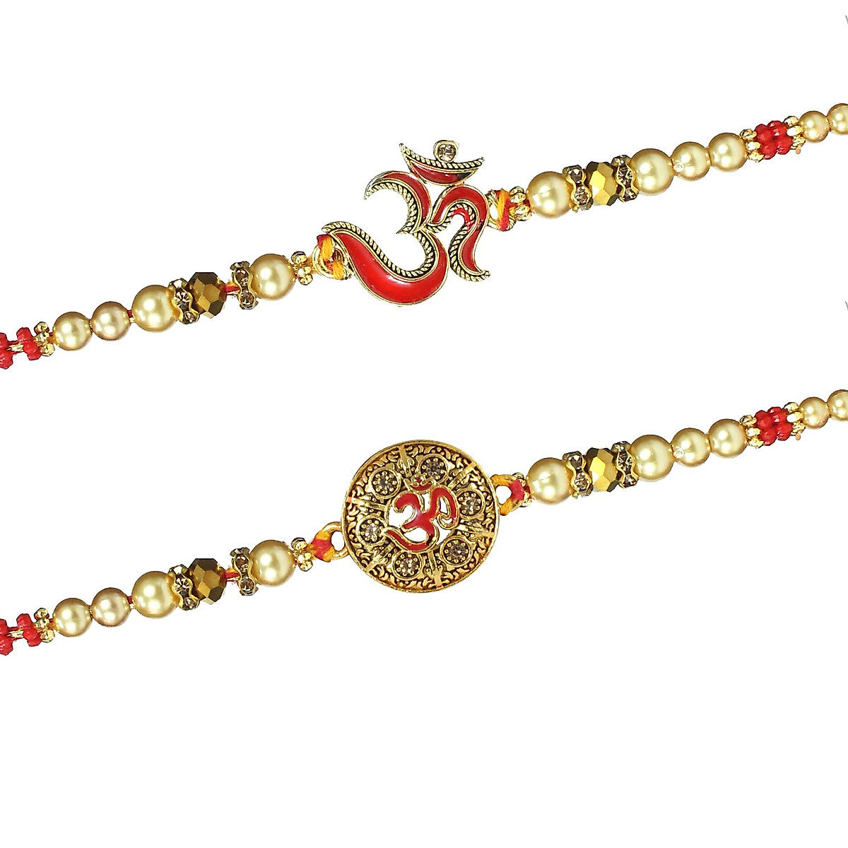 TIED RIBBONS Set of 2 Bhai Dooj Rakhi for Brother Rakhi for Bhaiya | Wishes Card | Tikka Bhai Dooj - Raksha Bandhan Rakhi Bracelet for Brother | Bhai Rakhi 2 Set | Bhai Dooj Roli Rakhi Set for Brother