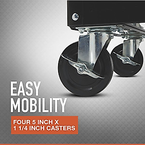 Ironton 30in. 4-Drawer Tool Cart - 33-7/8in.L x 17-5/8in.W x 39-1/8in.H, 500-Lb. Capacity