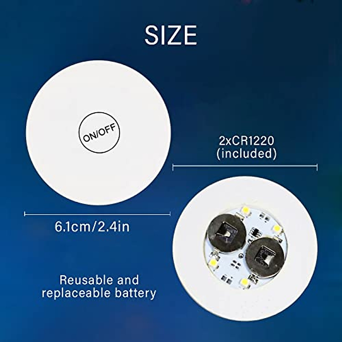 AUSTUFF LED Coaster, 25 Pack Light Up Coasters for Drinks, Liquor Bottle Light Stickers Coasters, Flash Light Up Bar Coaster for Club, Bar, Party, Wedding Decor(Multicolor)