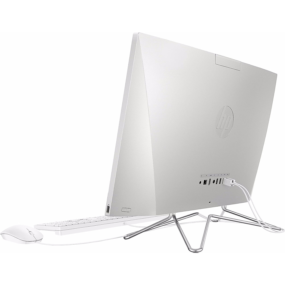 HP 2024 24'' FHD IPS Touchscreen All-in-One Desktop PC Intel 10-Core i5-1235U Iris Xe Graphics 32GB DDR4 1TB NVMe SSD WiFi AX BT RJ45 HDMI Webcam Speaker Wireless KB Mouse Windows 11 w/RE USB