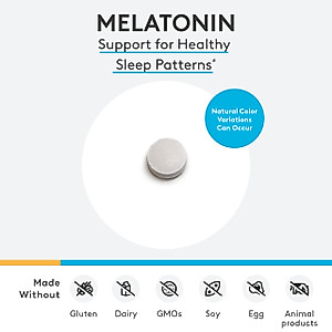 XYMOGEN Melatonin - Peppermint Lozenges - 3mg Melatonin Supplement for Nighttime, Antioxidant + Immune Support (60 Quick-Dissolve Tablets)