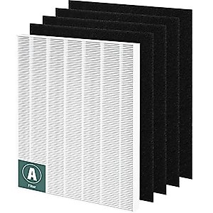115115 Replacement Filters A for Winix PlasmaWave Air Purifier C535, 5300-2, 6300-2, 5300, 6300, P300, AM90, 9000, 5000, 5000B, C909, 9800, 1 True HEPA Size 21 Filter + 4 Activated Carbon Pre-Filters