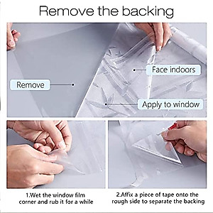 YUTR Window Film Glass Decor Films Frosted Privacy Covering Door Cling Removable Decal Stickers for Home (Color : As Shown, Size : 90x300 cm)