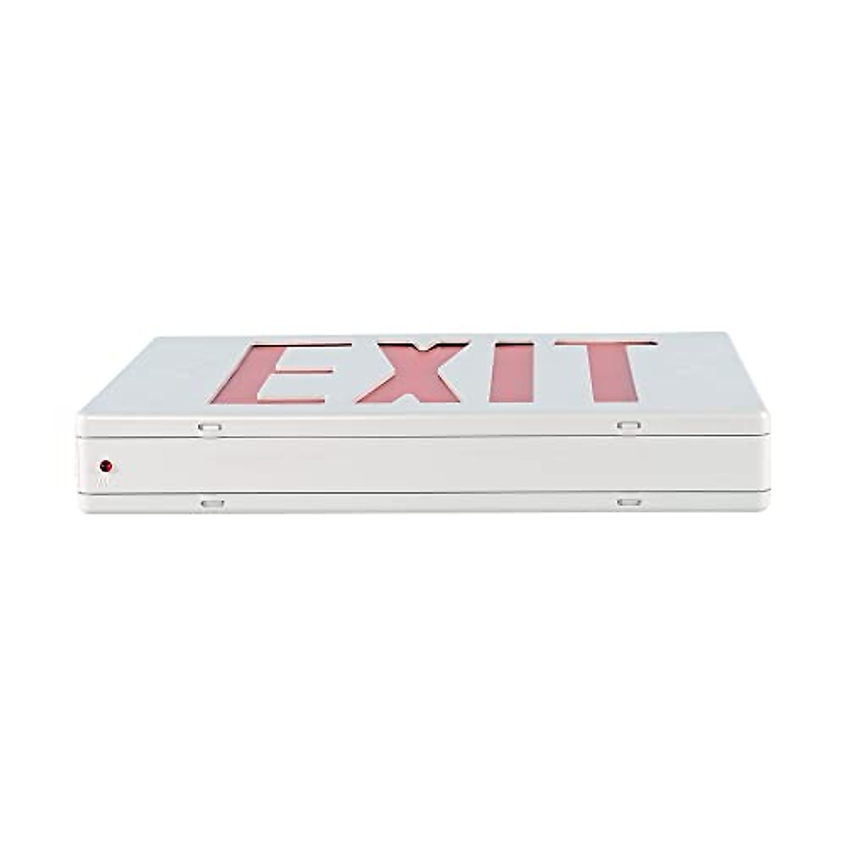 Gruenlich LED Emergency EXIT Sign with Double Face and Back Up Batteries- US Standard Red Letter Exit Lighting, UL 924 Qualified, 120-277 Voltage, 2-Pack