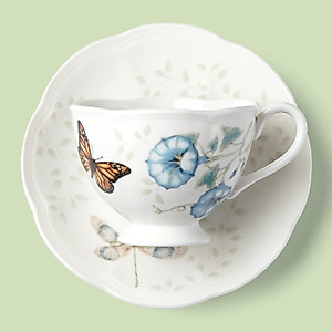 Lenox Porcelain 812099 Butterfly Meadow Monarch Cup And Saucer