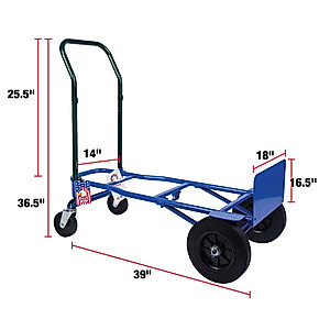 American Lifting 800 lbs Quick Latch Hand Truck, Metal Frame
