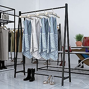 DR.IRON Black Metal Clothing Rack, Industrial Clothes Rack with Top Rod Heavy Duty Clothing Rack for Hanging Clothes for Home Bedroom,Clothing Store, Laundry Room