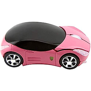 Wireless Mouse Cute Sport Car Shape Mouse Optical Ergonomic Gaming Mice Mini Small Office Mouse Gift for Boy Girl Men Women Kids Mom Dad with USB Receiver for PC Laptop Computer Mac,1600DPI 3 Buttons