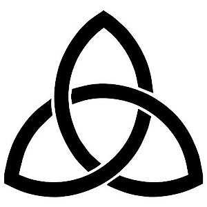 Triquetra Trinity Symbol - Sticker Graphic - Auto, Wall, Laptop, Cell, Truck Sticker for Windows, Cars, Trucks