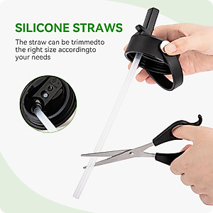 Prurex Straw Lid for Hydro Flask 12 16 18 20 32 64 oz Wide Mouth Bottle, Replacement Lid with Straw for Hydroflask,Thermoflas,Iron Flask,Takeya,simple modern
