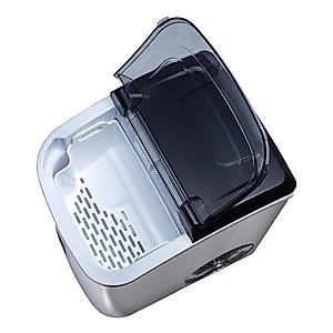 Newair Nugget Countertop Ice Maker Machine | 26 lbs. | Sonic Ice Maker in Stainless Steel, Self-Cleaning Function, Refillable Water Tank, Perfect Canes Ice for Kitchens, Offices, Home Coffee Bars