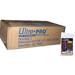 10,000 Ultra Pro Soft Transparent Card 'penny' sleeves for sports or game cards (1 Case = 100 packs100 sleeves)