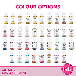 SWEET STICKS Edible Art Decorative Cake Paint 0.5 Ounce (15 Milliliters), Metallic Antique Gold
