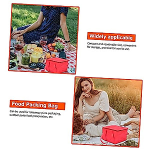 ULTECHNOVO Insulated Picnic Bag Bottle Warmer Portable Tote Lunch Bag Tote Picnic Lunch Bag Thermal Lunch Bag Insulated Bag Take-out Food Delivery Bag Pizza Insulation Bag Outdoor