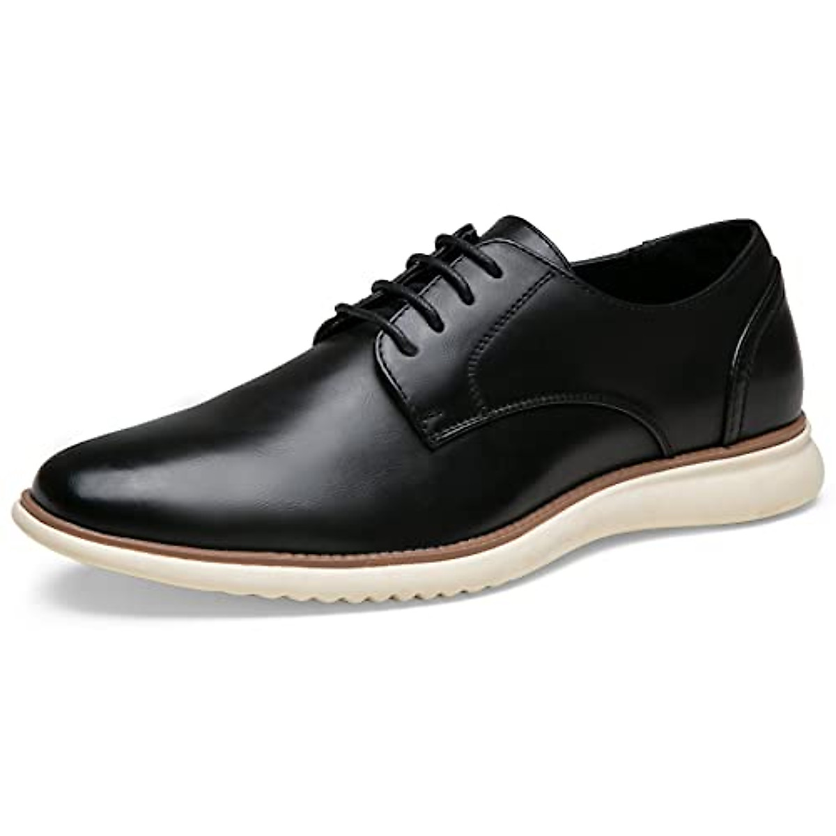 Jousen Men's Black Dress Shoes Formal Lace Up Casual Dress Shoes for Men Oxfords Shoes (AMY733 Black 10)