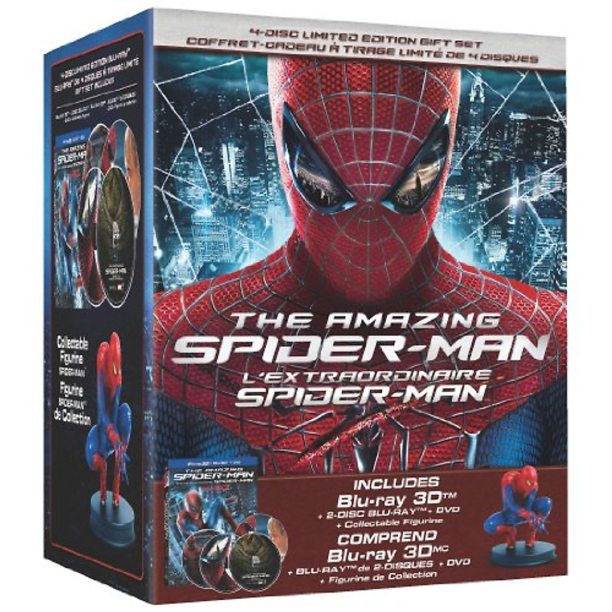The Amazing Spider-Man 3D: Limited Edition Collector's Set + Figurine Collector + Figurine (Bilingual) [Blu-ray 3D + Blu-ray + DVD]