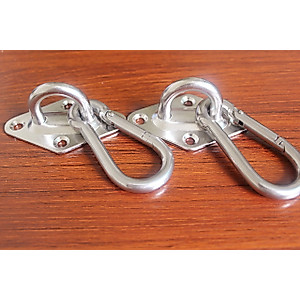 MHMYDZ 1000 lb Capacity Heavy Duty Hammock Hanging kit Ultra Durable Hammock Hooks Carabiners for Hammock Stand Hammocks Swing Chair,Multiple Indoor Outdoor Suspension Ceiling Hooks