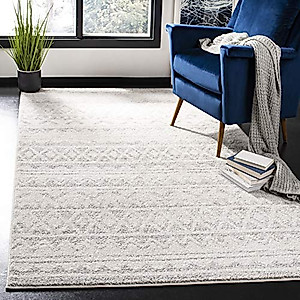 SAFAVIEH Adirondack Collection 8' x 10' Ivory/Grey ADR119B Moroccan Boho Distressed Non-Shedding Living Room Bedroom Dining Home Office Area Rug