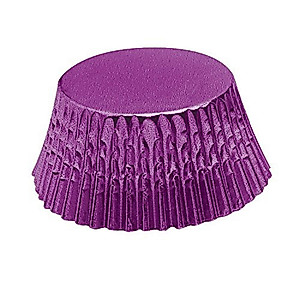 Fox Run Purple Foil Halloween Disposable Cupcake Liners, 3.25 x 3.25 x 1.25 inches