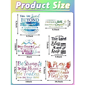 Laumoi Iron on Decals for Clothing Iron on Transfers for T Shirt HTV Heat Transfer Iron on Patches Bible Verse Jesus Inspirational Quote Sticker Applique for Hat Jacket DIY Craft (6 Pcs, Faith)