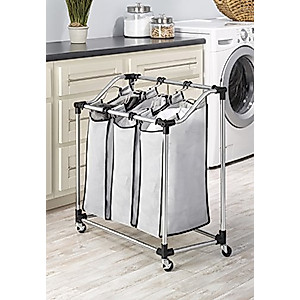 Whitmor Chrome Laundry Sorter with Foam Mesh Bags