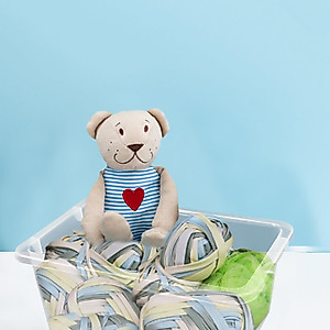 Plastic storage bins with lids, 6 Pack Stackable storage containers,5 Qt Clear storage organizer Small cubby storage,Stackable Cubby Containers (11.8x7.87x4.9") (Clear)