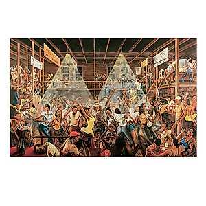 Picture Peddler Night Life at The Studio Ernest Watson Music Print 33x24 Poster