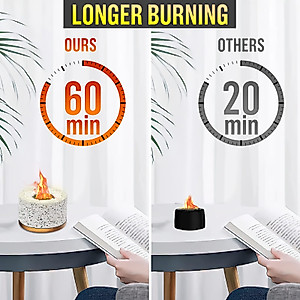 Xoten Tabletop Fire Pit, Terrazzo, Indoor & Outdoor Fire Pit Bowl, Ethanol Fire Pit, Small Balcony Table Top Fire Bowl, Patio Firepit, Mini Fireplace, Tabletop Fireplace